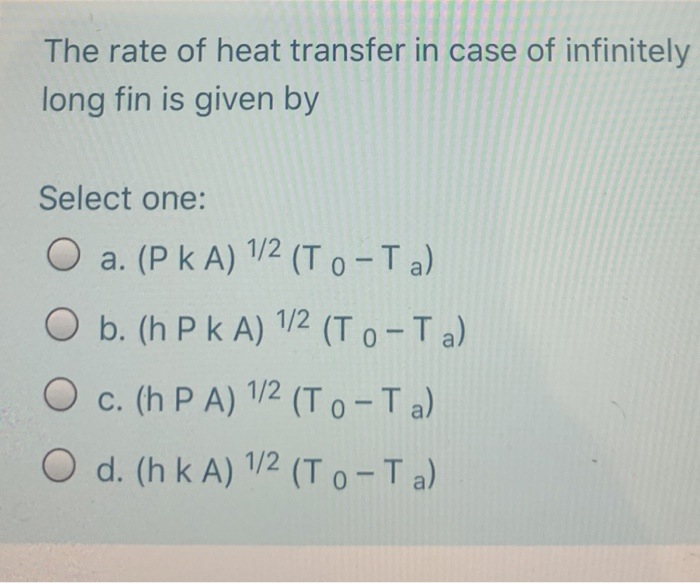Solved The rate of heat transfer in case of infinitely long | Chegg.com