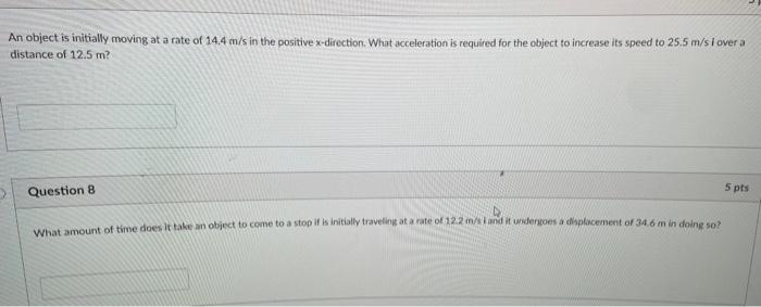 Solved An object is initially moving at a rate of 14.4 m/s | Chegg.com
