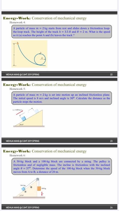 Solved Energy-Work: Conservation of mechanical energy | Chegg.com
