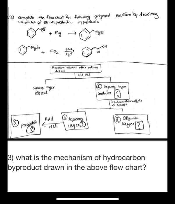 Solved (2) complete the flow chart for following grignard | Chegg.com