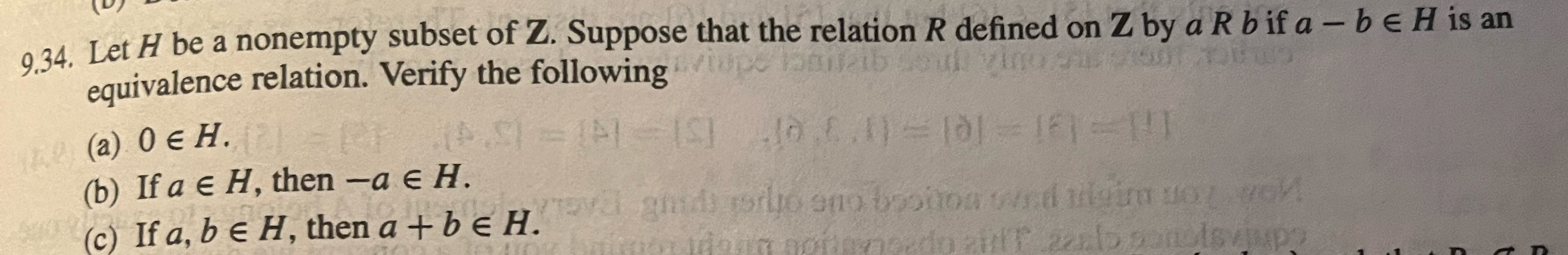 Solved 9.34. ﻿Let H ﻿be a nonempty subset of Z. ﻿Suppose | Chegg.com