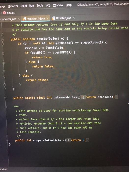 Solved 2 Extend Vehicle Now, we will work with an abstract | Chegg.com