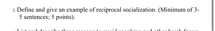 Solved 3. Define and give an example of reciprocal | Chegg.com