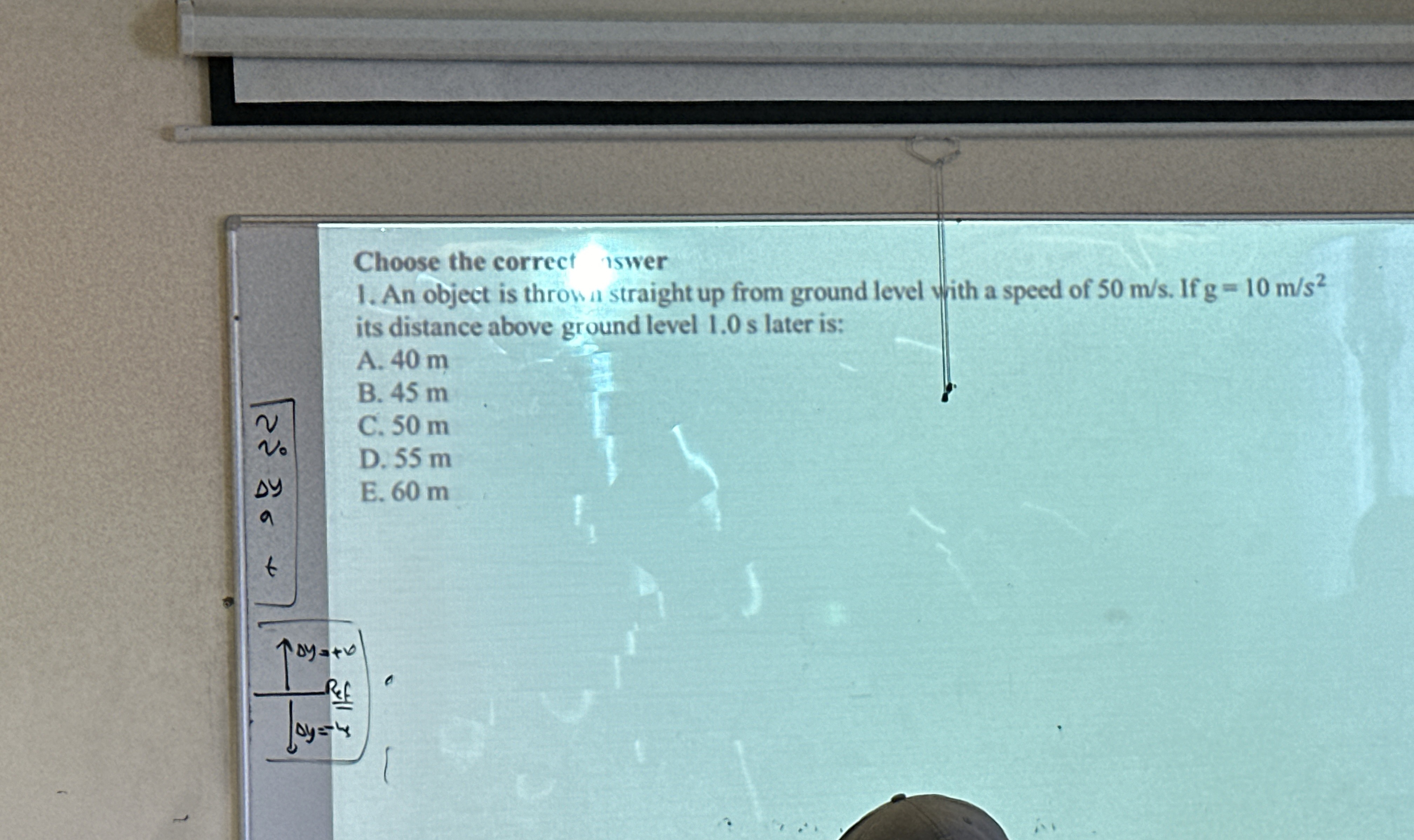 Solved Choose the correct iswerAn object is throwa straight | Chegg.com