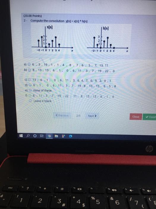 Solved (20.00 Points) 2- Compute the convolution yin) - x[n] | Chegg.com