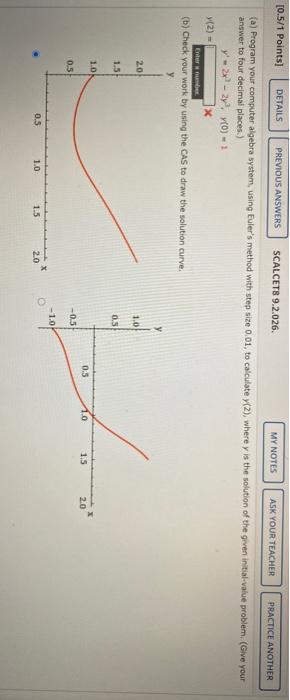 Solved program your computer algebra system, using Euler’s | Chegg.com