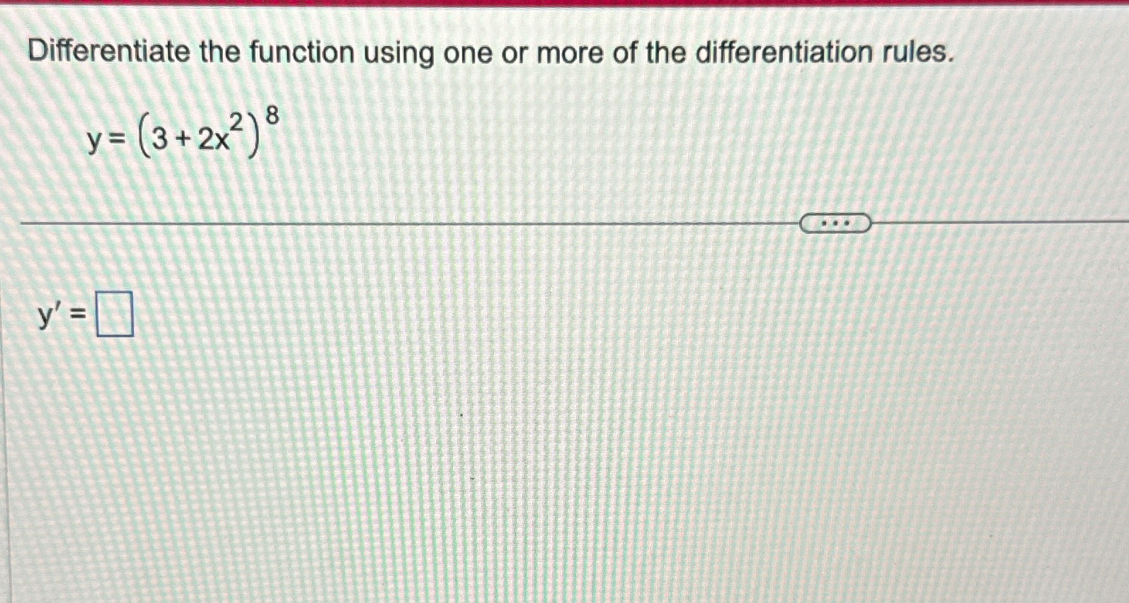 Solved Differentiate the function using one or more of the | Chegg.com