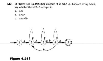 Solved In Figure 4.21 is a transition diagram of an NFA-A. | Chegg.com