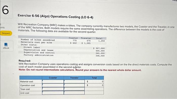 Solved Exercise 6-52 (Algo) Two-Stage Cost Allocation and | Chegg.com