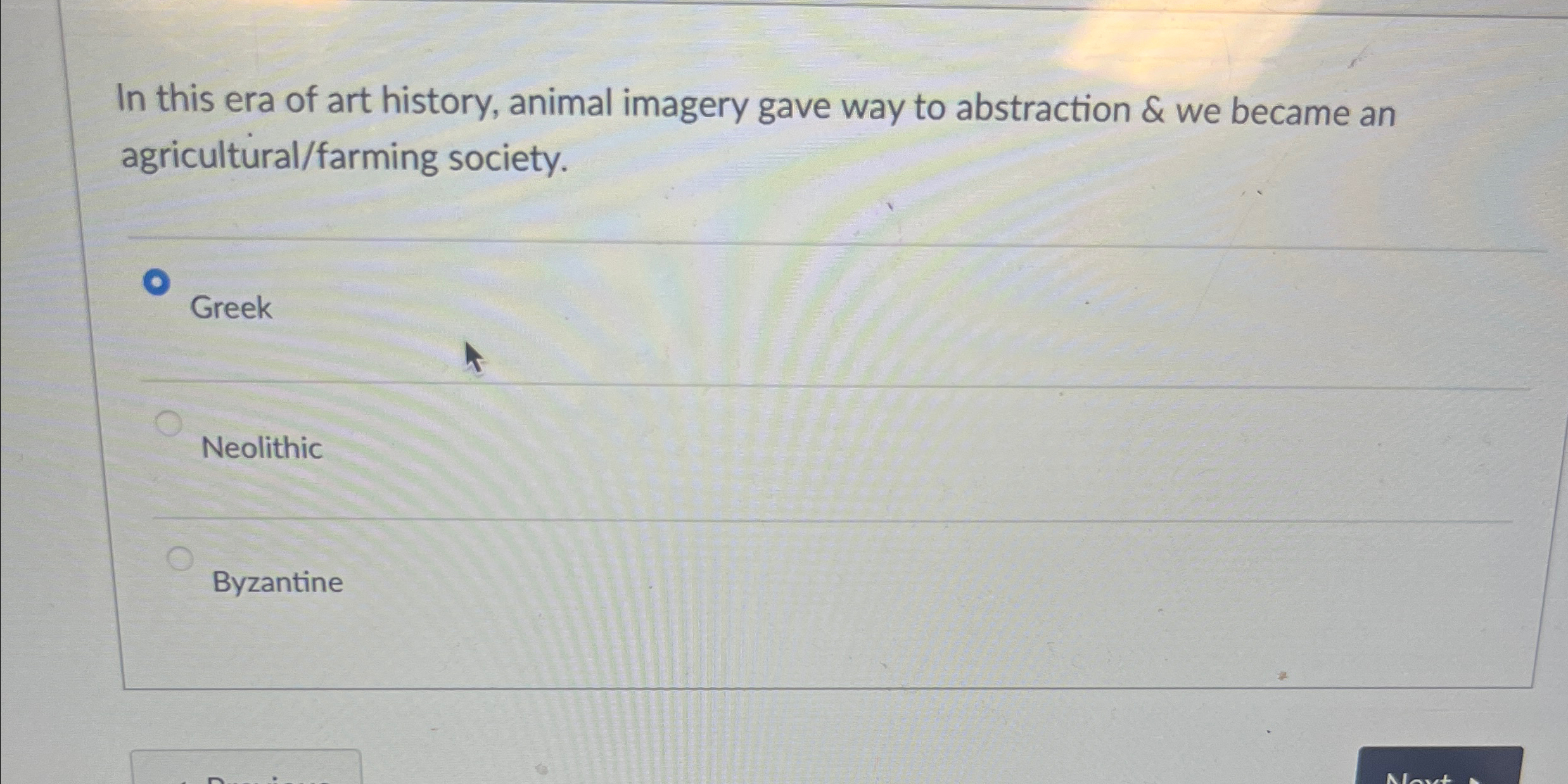 Solved In this era of art history, animal imagery gave way | Chegg.com
