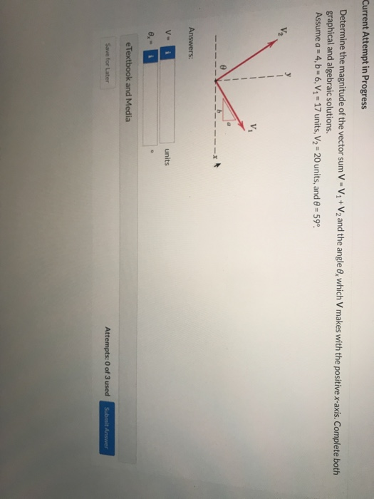 Solved Current Attempt in Progress Determine the magnitude | Chegg.com