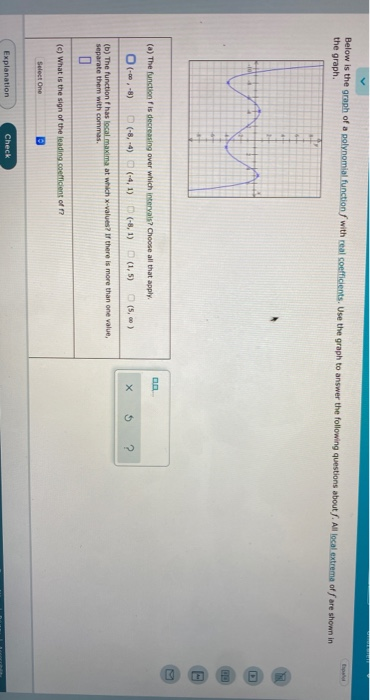 Solved Below is the graph of a polynomial function f with | Chegg.com