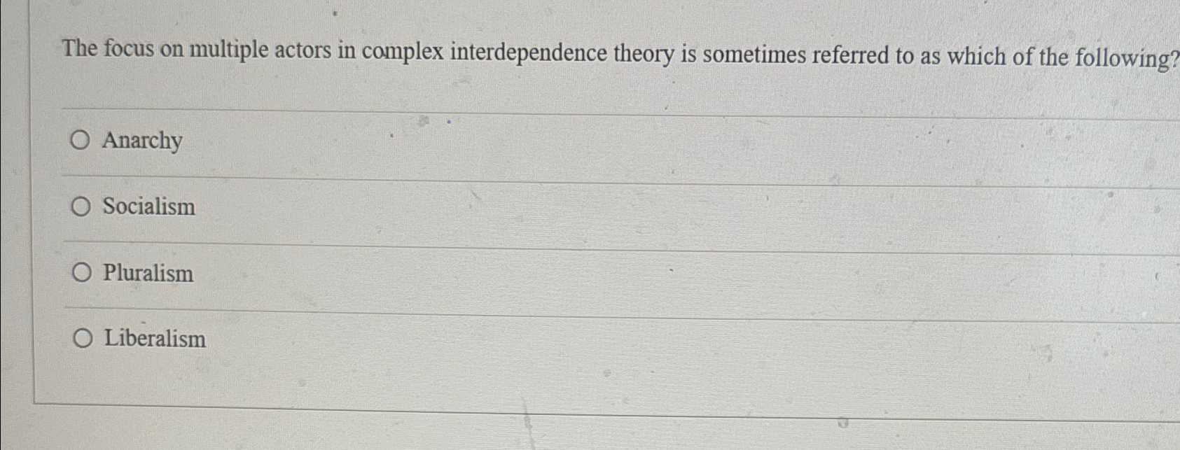 Solved The focus on multiple actors in complex | Chegg.com