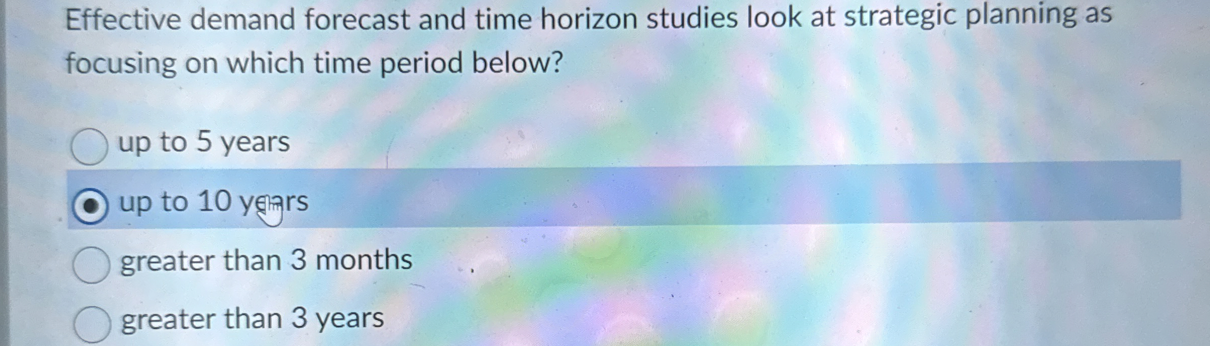 Solved Effective demand forecast and time horizon studies | Chegg.com