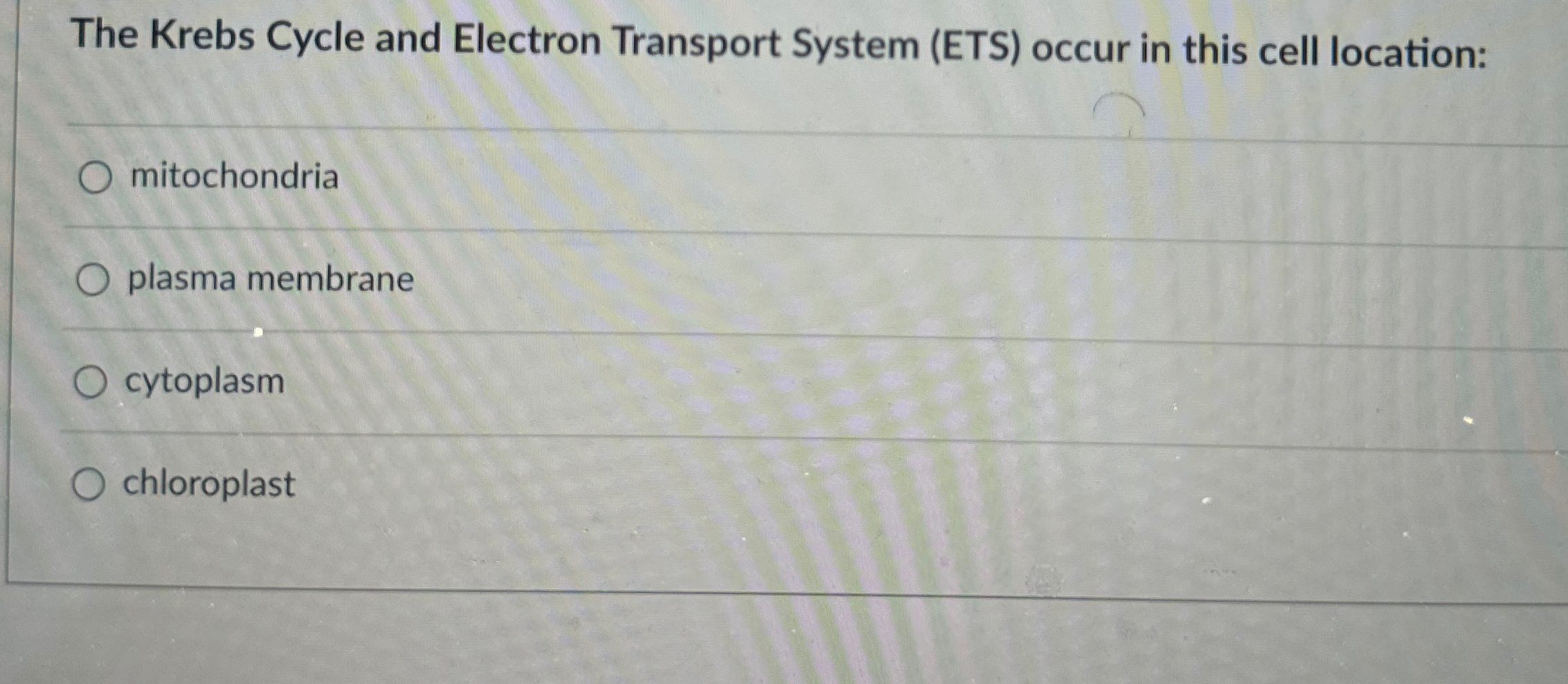 Solved The Krebs Cycle and Electron Transport System (ETS) | Chegg.com