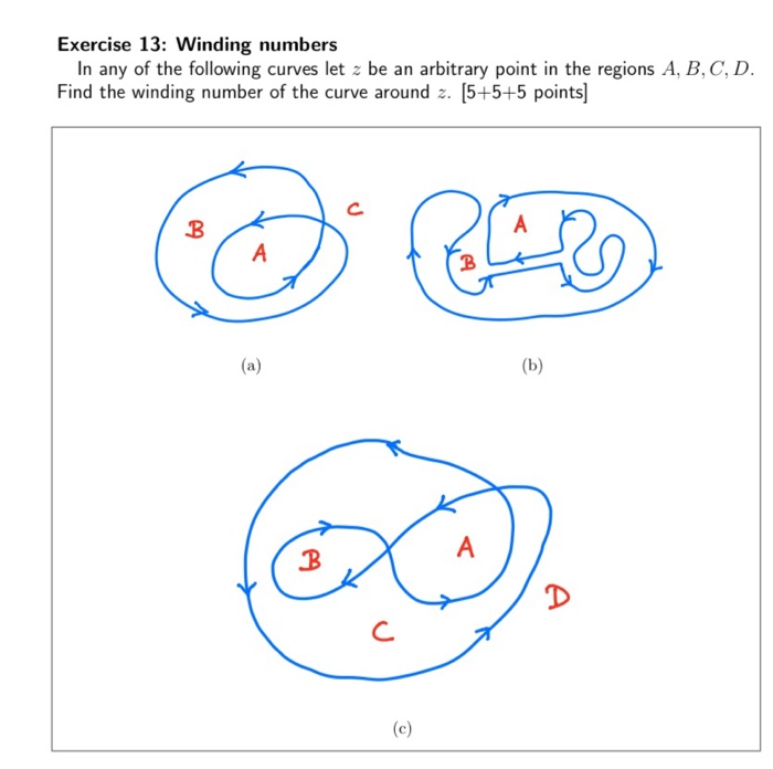 Solved Exercise 13: Winding numbers In any of the following | Chegg.com