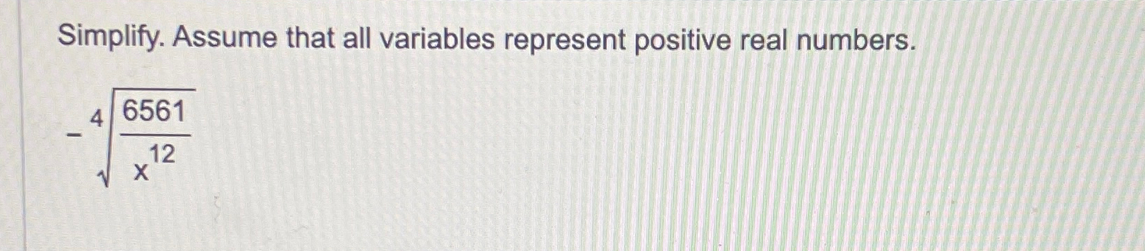 Solved Simplify. Assume that all variables represent | Chegg.com