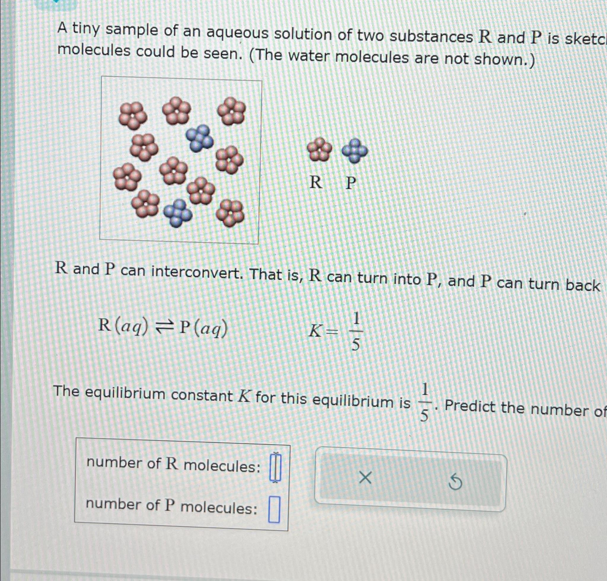 Solved A tiny sample of an aqueous solution of two | Chegg.com