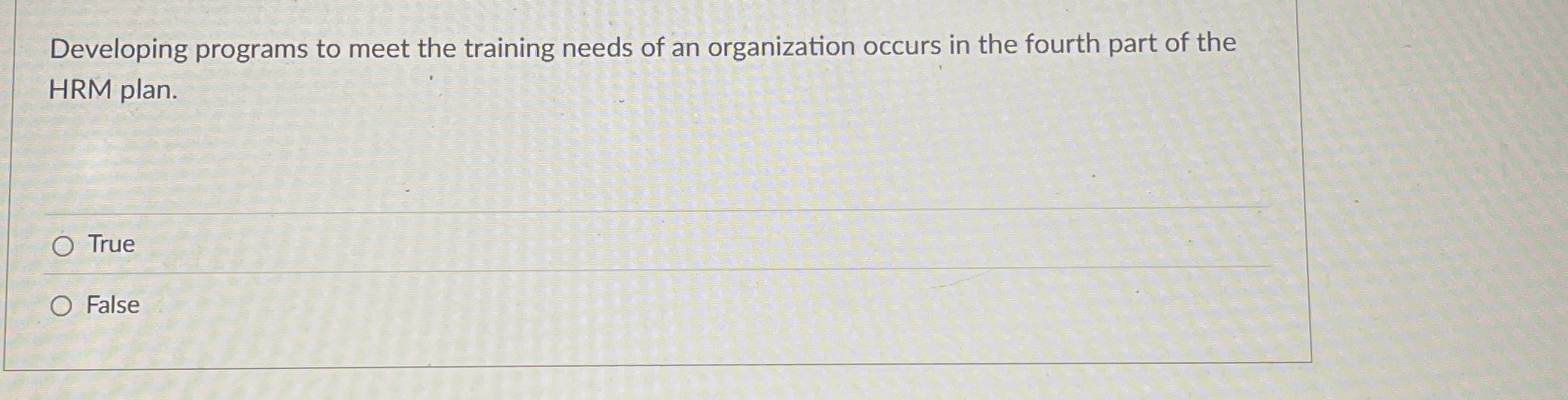 Solved Developing programs to meet the training needs of an | Chegg.com