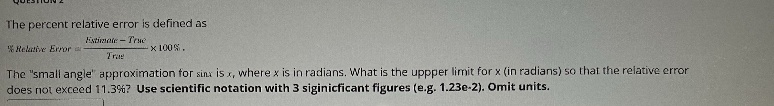 Solved The percent relative error is defined as% ﻿Relative | Chegg.com