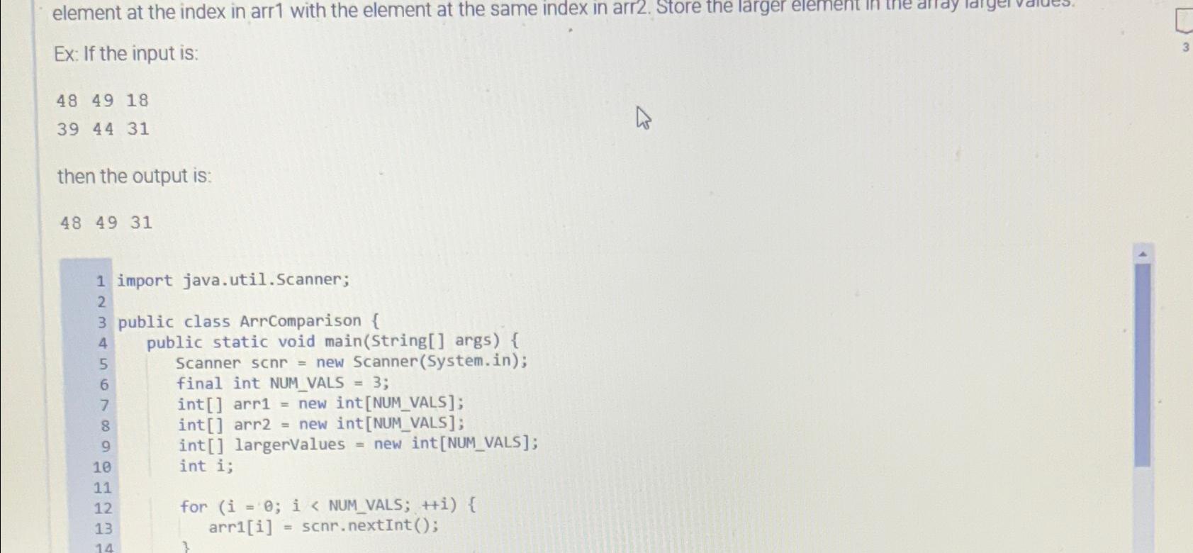 Solved element at the index in arr1 ﻿with the element at the | Chegg.com