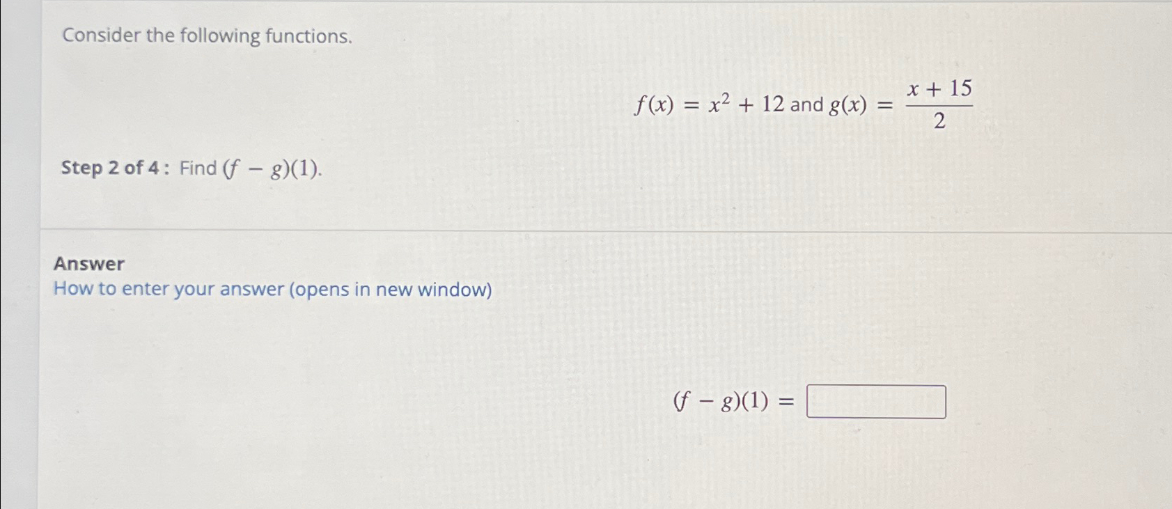 Solved Consider the following functions.f(x)=x2+12 ﻿and | Chegg.com