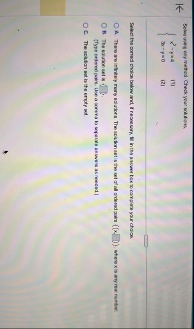 Solved Solve using any method. Check your | Chegg.com