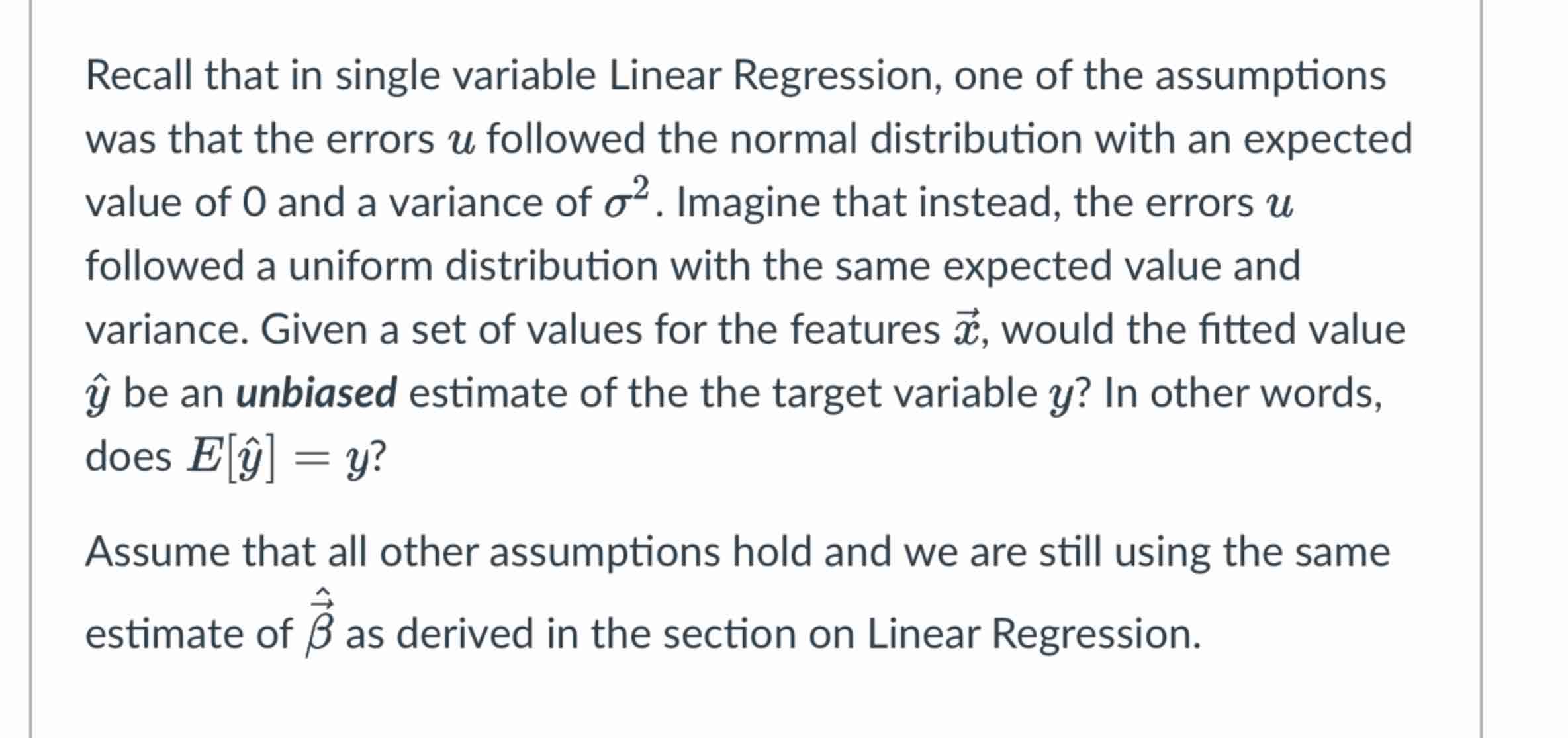 Solved Recall that in ﻿single variable Linear Regression, | Chegg.com