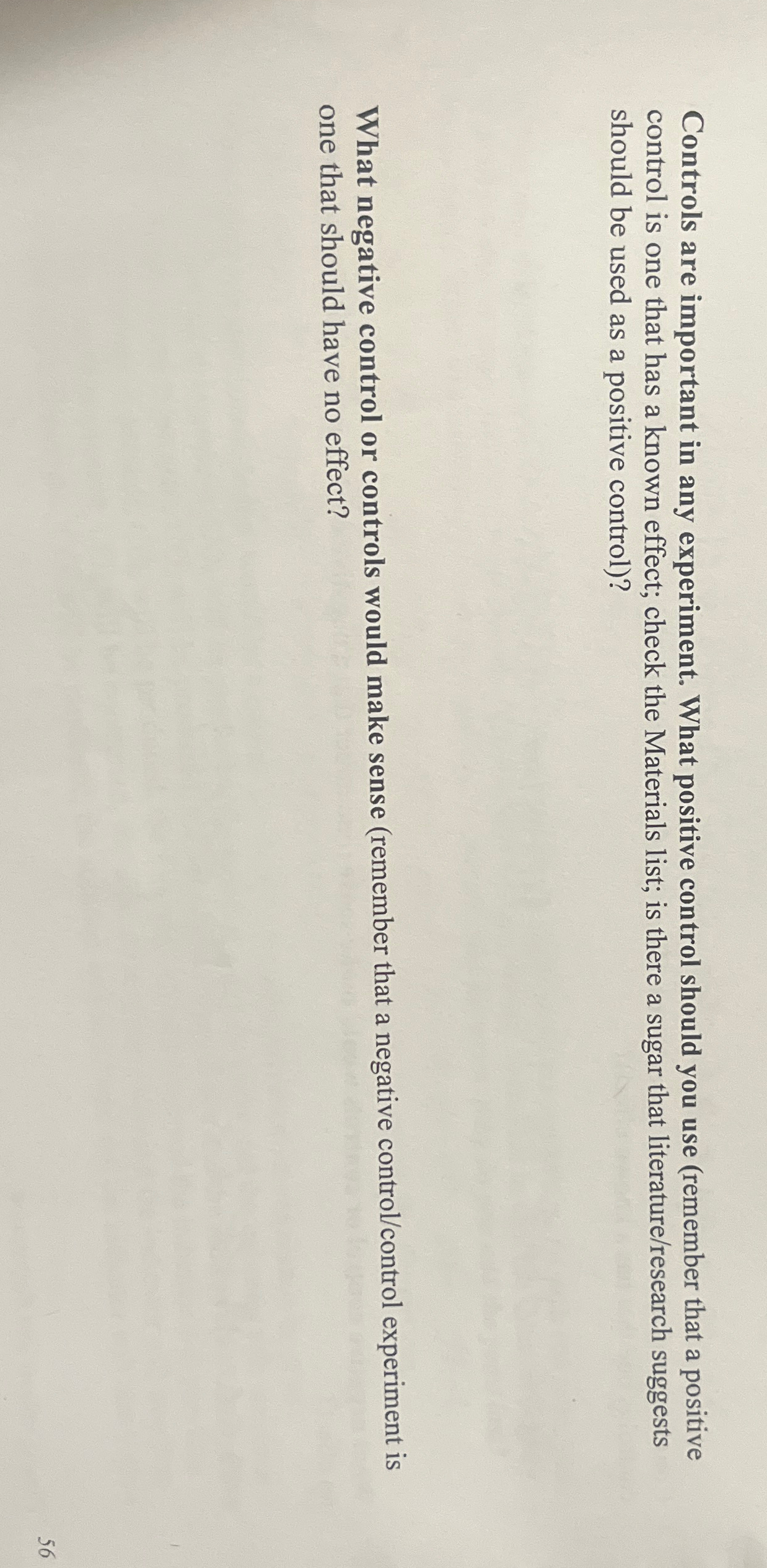 Solved Controls are important in any experiment. What | Chegg.com