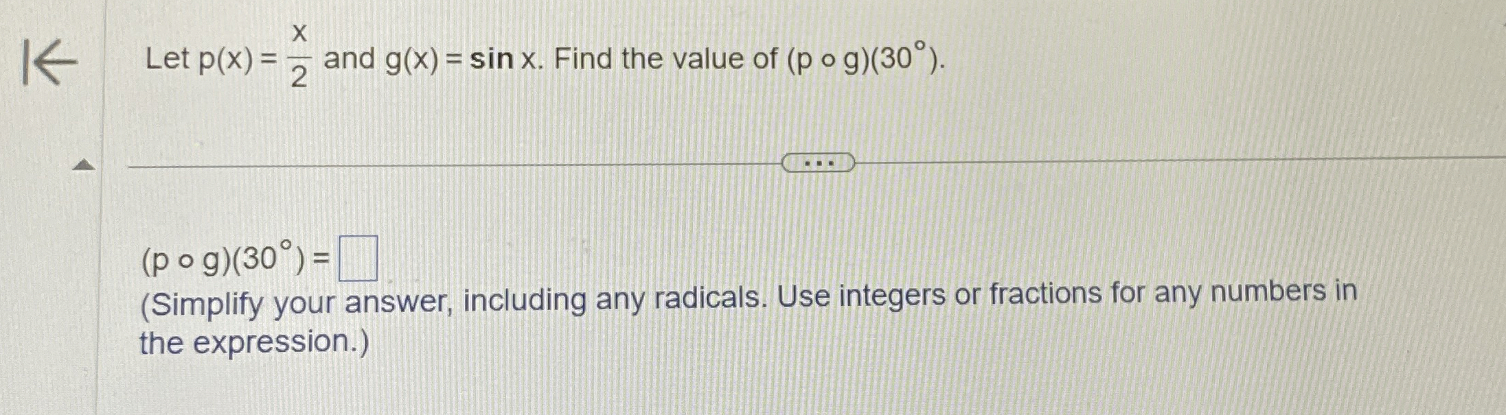 Solved Let p(x)=x2 ﻿and g(x)=sinx. ﻿Find the value of | Chegg.com