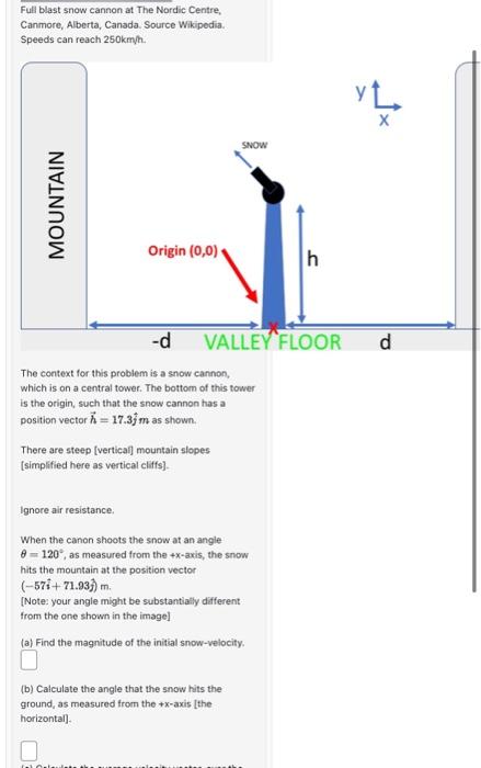 Solved Full blast snow cannon at The Nordic Centre, Canmore. | Chegg.com