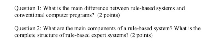 Solved Question 1: What is the main difference between | Chegg.com