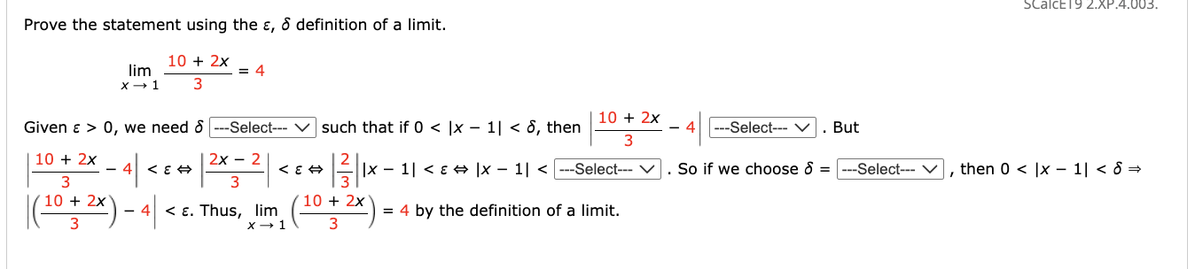 Prove the statement using the ε,δ ﻿definition of ﻿a | Chegg.com