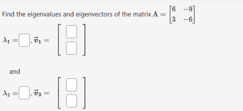 Solved Find the eigenvalues and eigenvectors of ﻿the matrix | Chegg.com