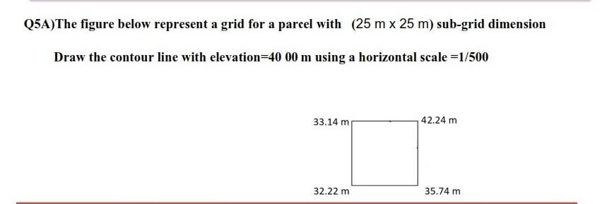 Solved Q5A)The figure below represent a grid for a parcel | Chegg.com