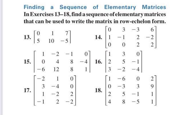 Solved . -51 Finding a Sequence of Elementary Matrices In | Chegg.com