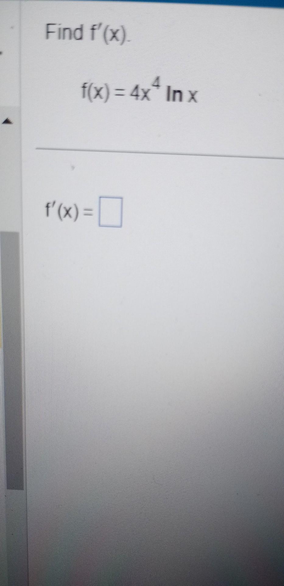 Solved f(x)=6x+17x−8 f′(x)=Find f′(x) f(x)=17xex f′(x)=Find | Chegg.com