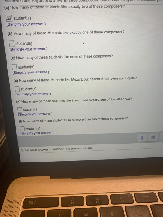 Solved a 66 students in a classical music lecture were | Chegg.com