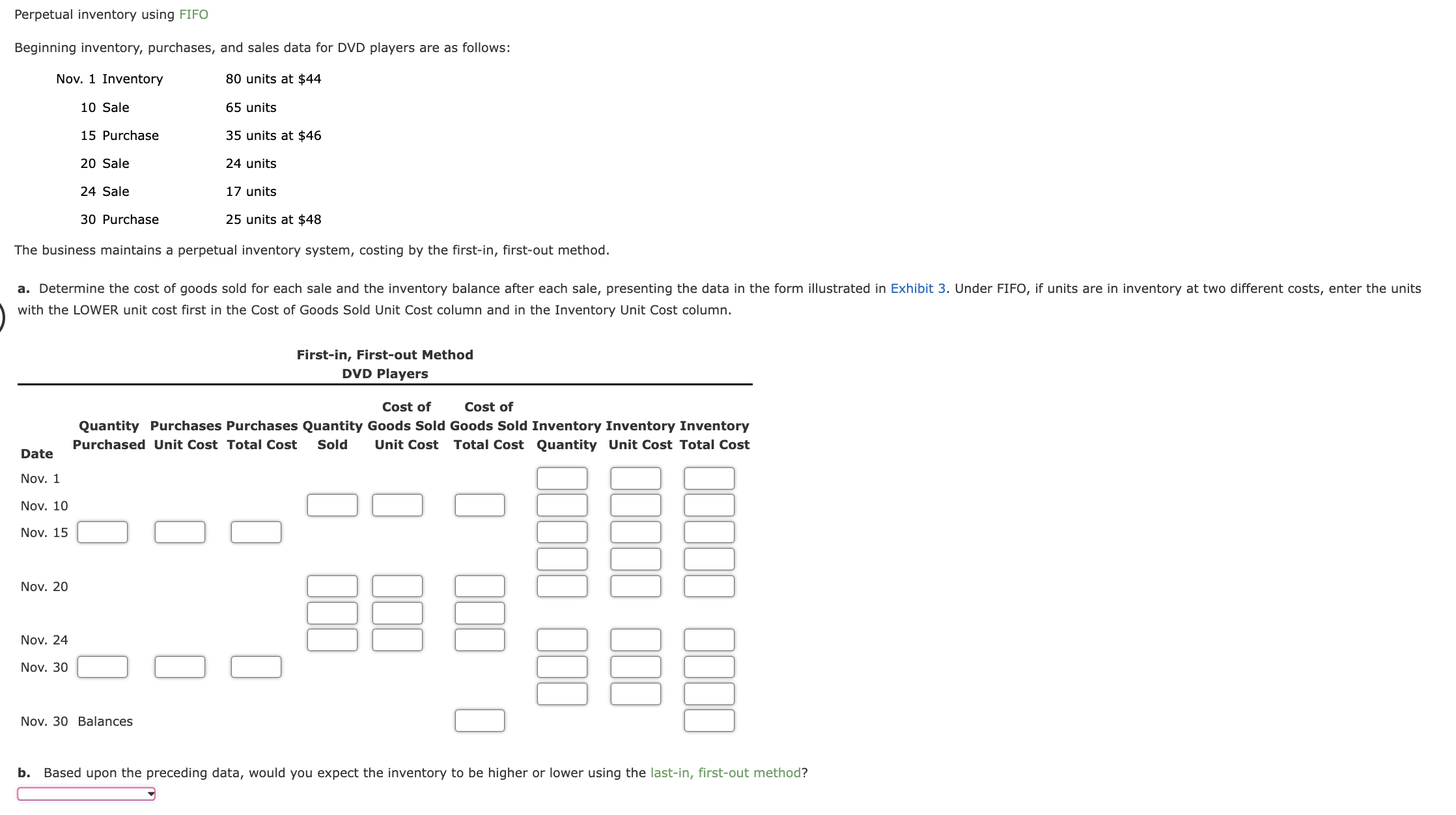 Solved Perpetual inventory using FIFOBeginning inventory, | Chegg.com