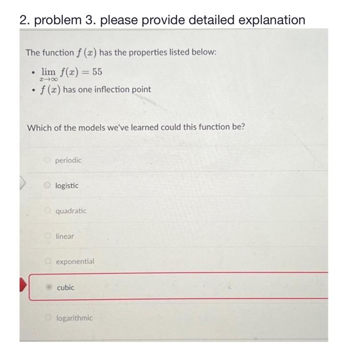 Solved 2. problem 3. please provide detailed explanation The | Chegg.com