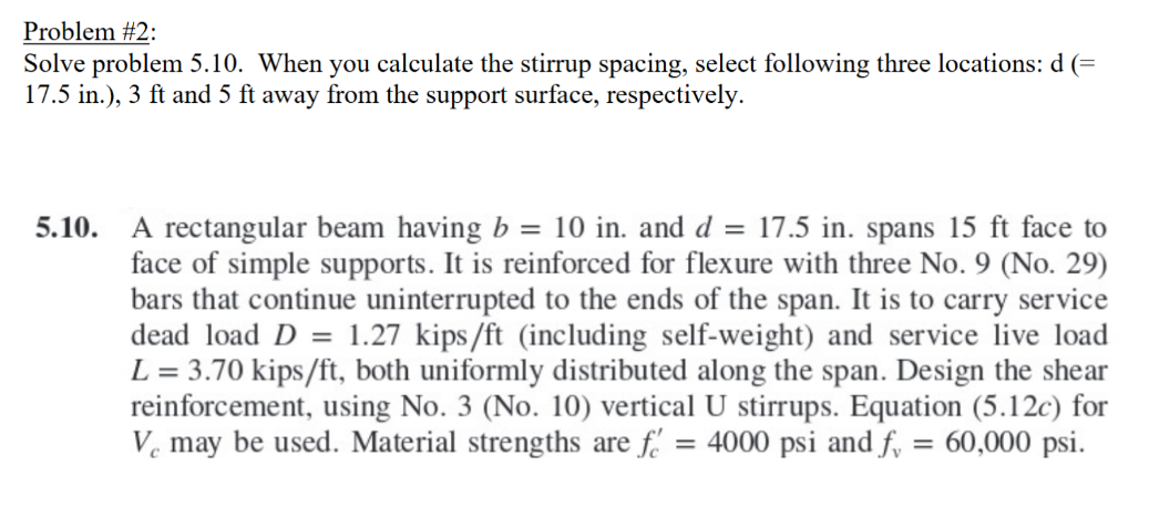 Solved Problem #2:Solve problem 5.10. ﻿When you calculate | Chegg.com