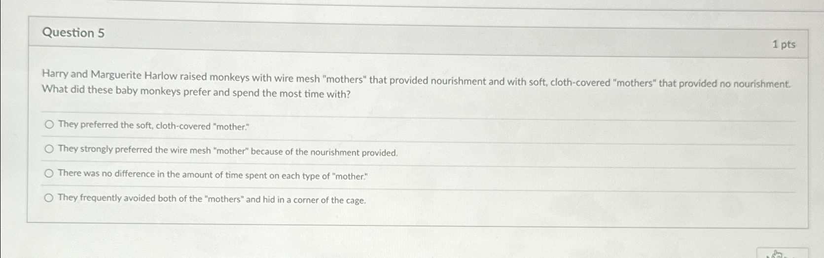 Solved Question 51 ﻿ptsHarry and Marguerite Harlow raised | Chegg.com