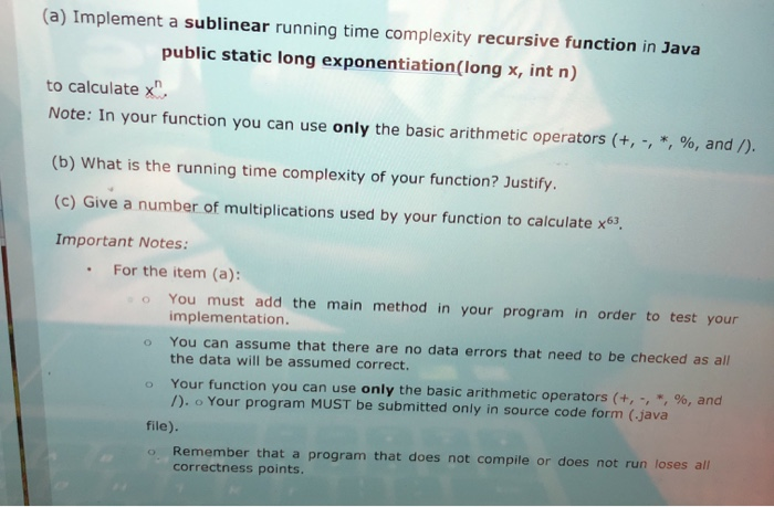 Solved a Implement A Sublinear Running Time Complexity