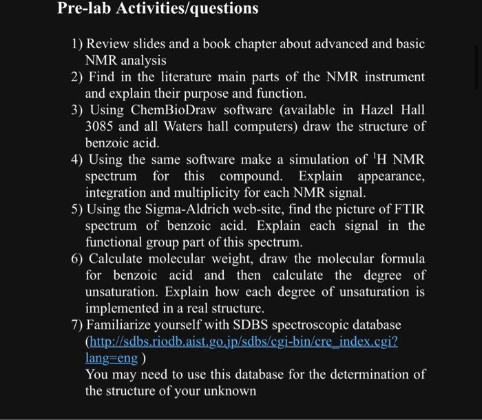 Pre-lab Activities/questions 1) Review slides and a | Chegg.com