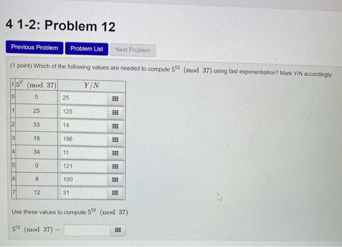 Solved 4 1 2 Problem 12 Previous Problem Problem List Next 2459