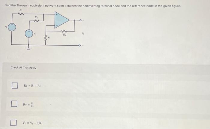 Solved Find the Thévenin equivalent network seen between the | Chegg.com