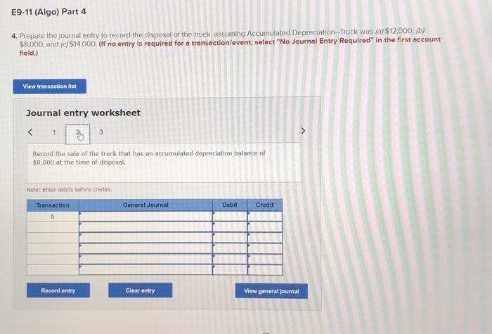 Solved Required information E9-11 (Algo) Demonstrating the | Chegg.com