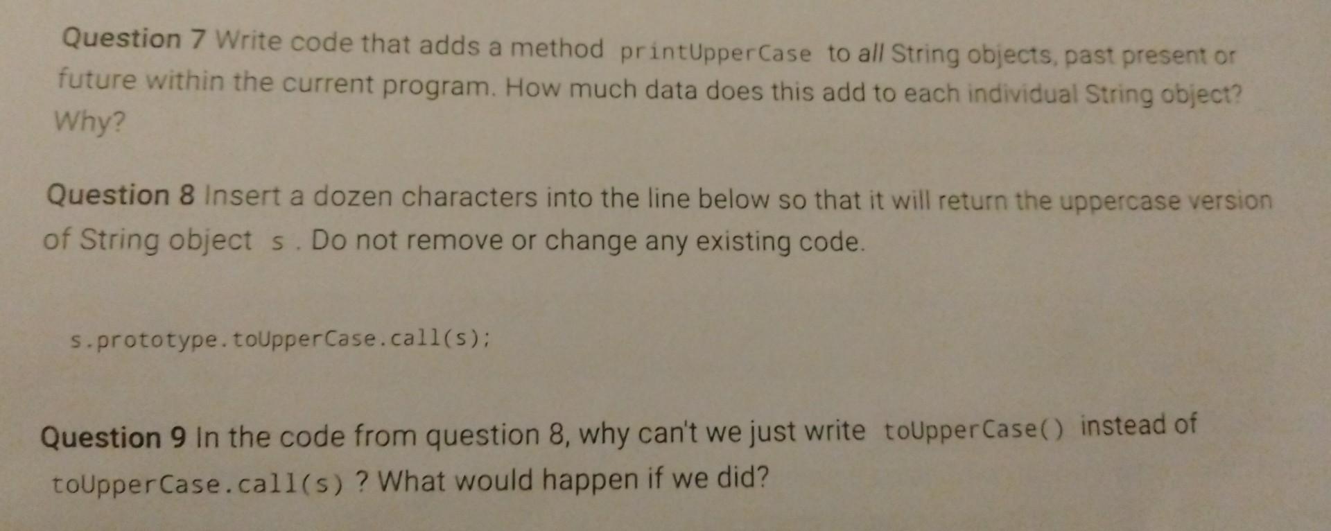 Solved Question 7 Write code that adds a method | Chegg.com