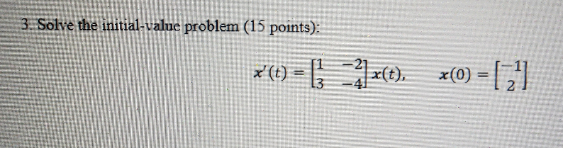 Solved Solve the initial-value problem (15 | Chegg.com