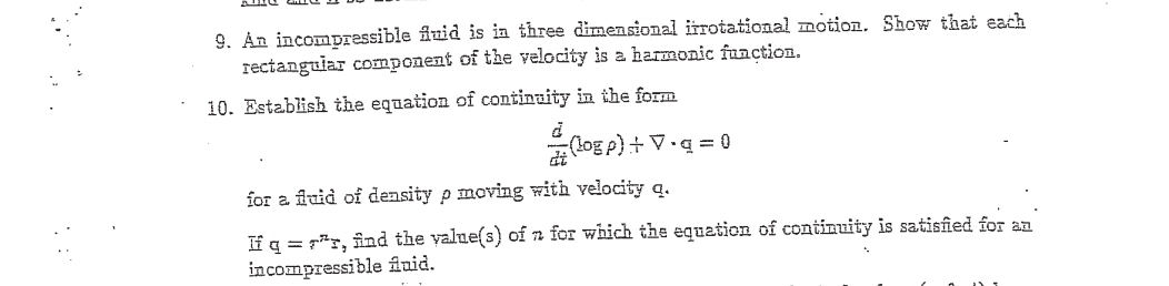 Solved An incompressible gInid is in three dimensional | Chegg.com